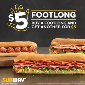 SUBWAY $5 FOOTLONG - GPO Guam